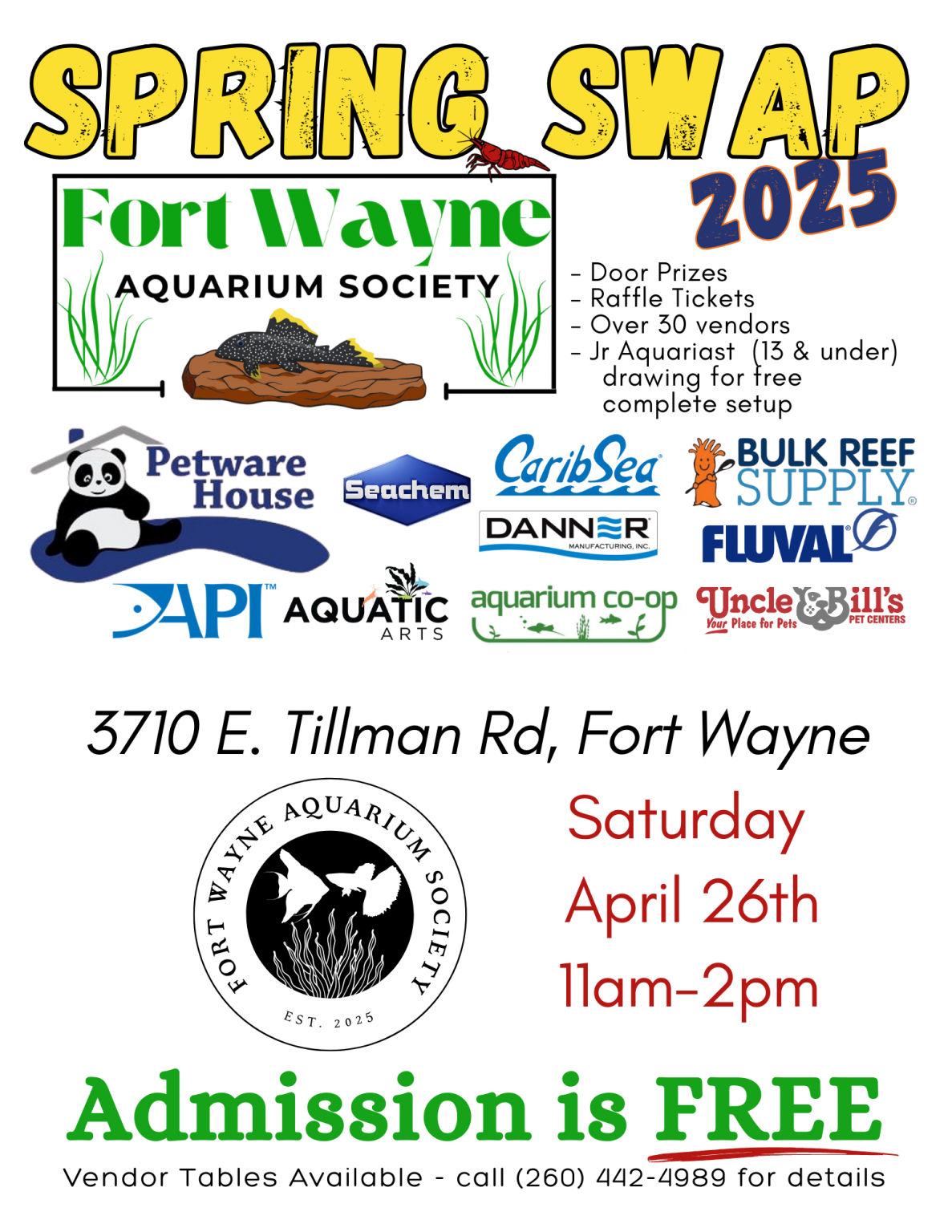 Spring Swap – Fort Wayne Aquarium Society